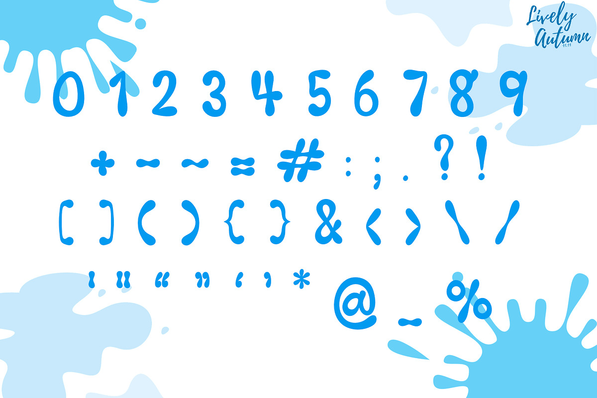 Water Splash Font, a Handwritten Font by LivelyAutumn11.11