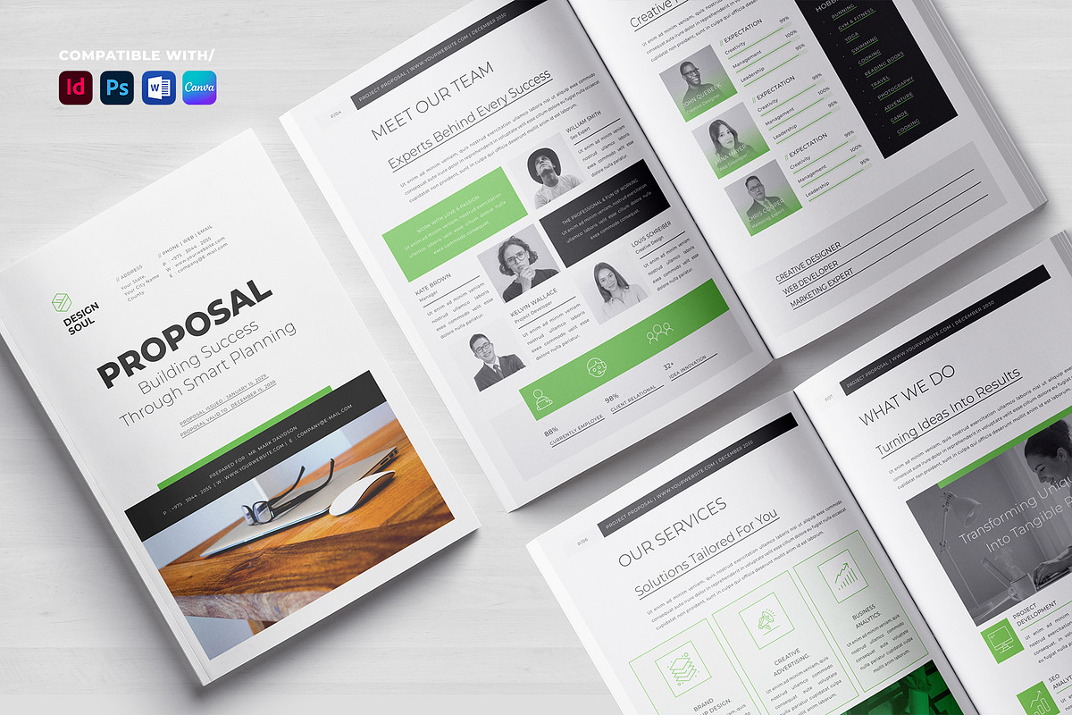 Proposal Template, a Brochure Template by Designsoul14