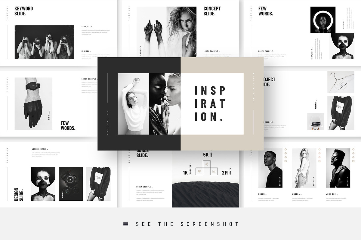 Stylish Minimal PowerPoint Template, a Presentation Template by ...