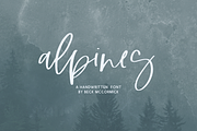 Alpines Script Font, a Script Font by Beck McCormick