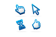 Retro Pixel Computer Cursor Set., a Templates & Theme by More Shop