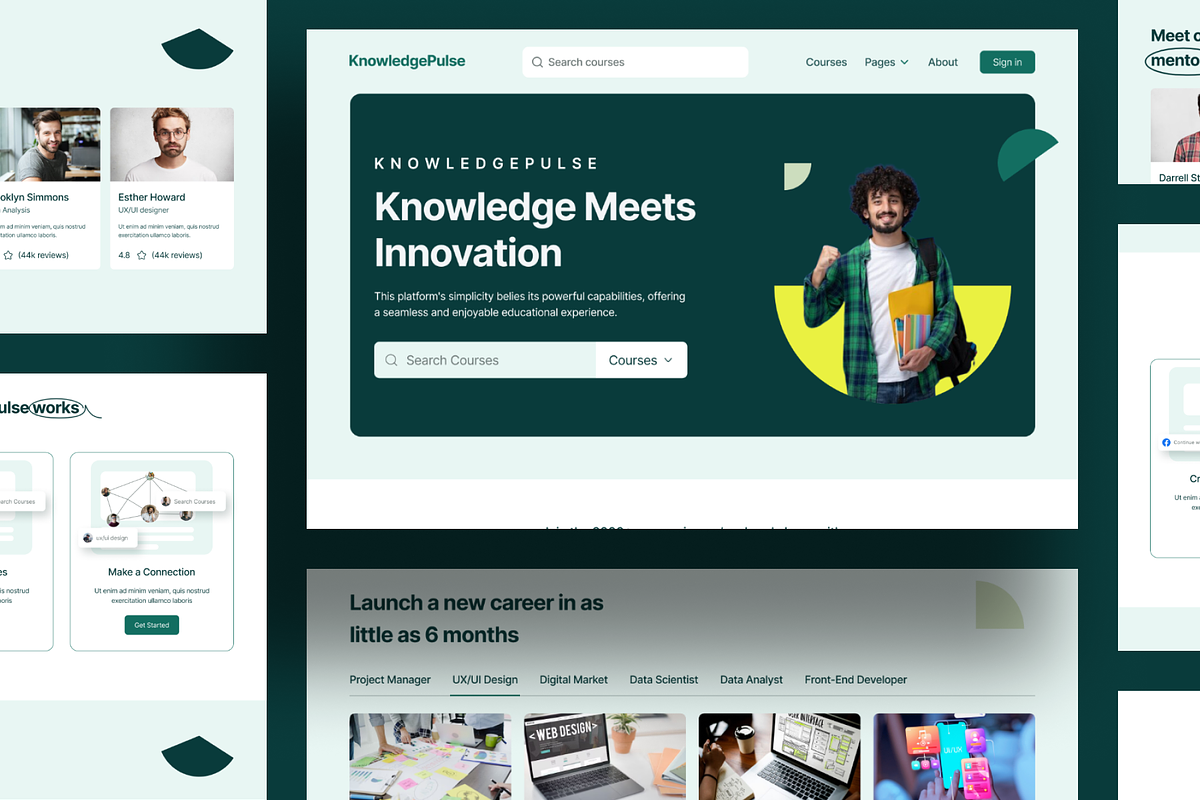 Elearning Website UI Kits, an UI Kit Template by Ahmed Rubel