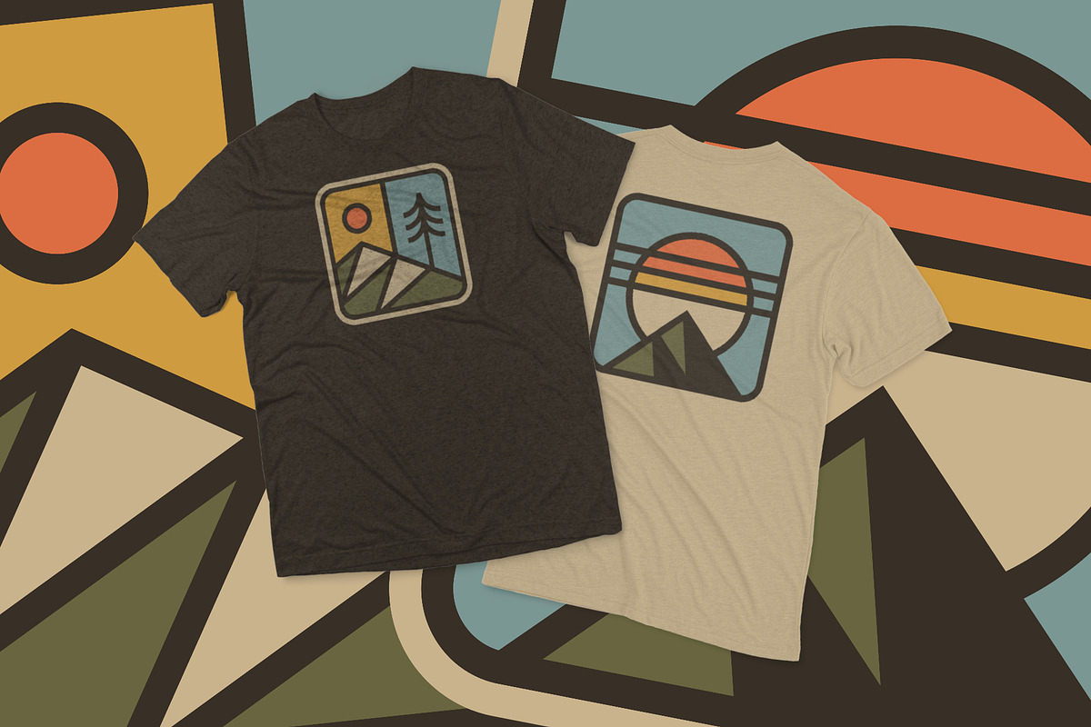 Simple Outdoor Badges, an Illustration by tifftuff