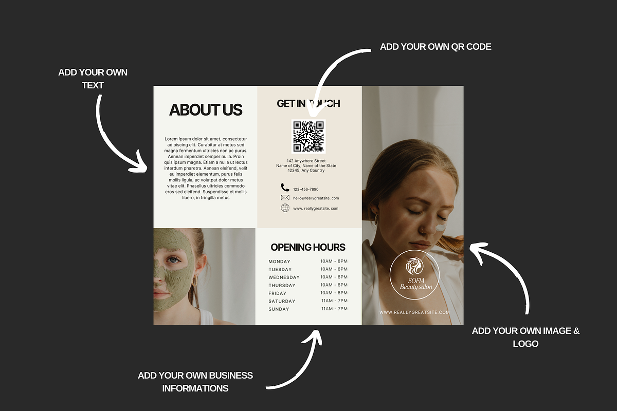 Esthetician Trifold Brochure Template