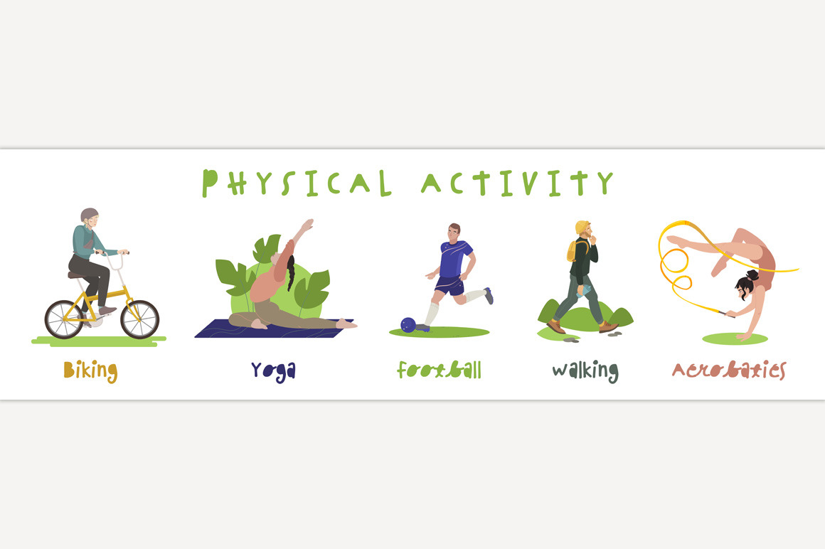Physical activity set., a Healthcare Illustration by Anna's Shop