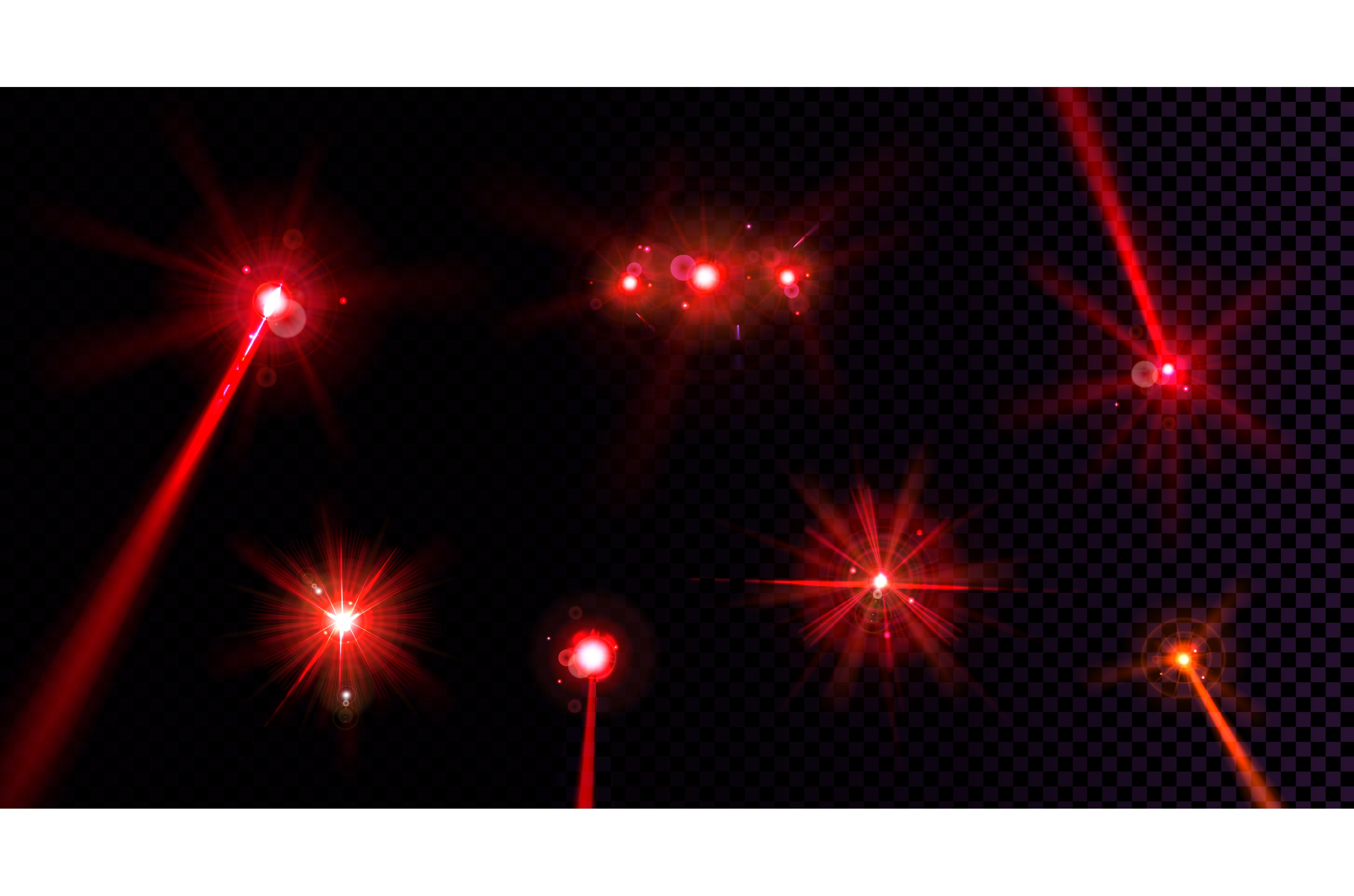 Red flare lights, glow flash beams, an Object Graphic by art PVP - market
