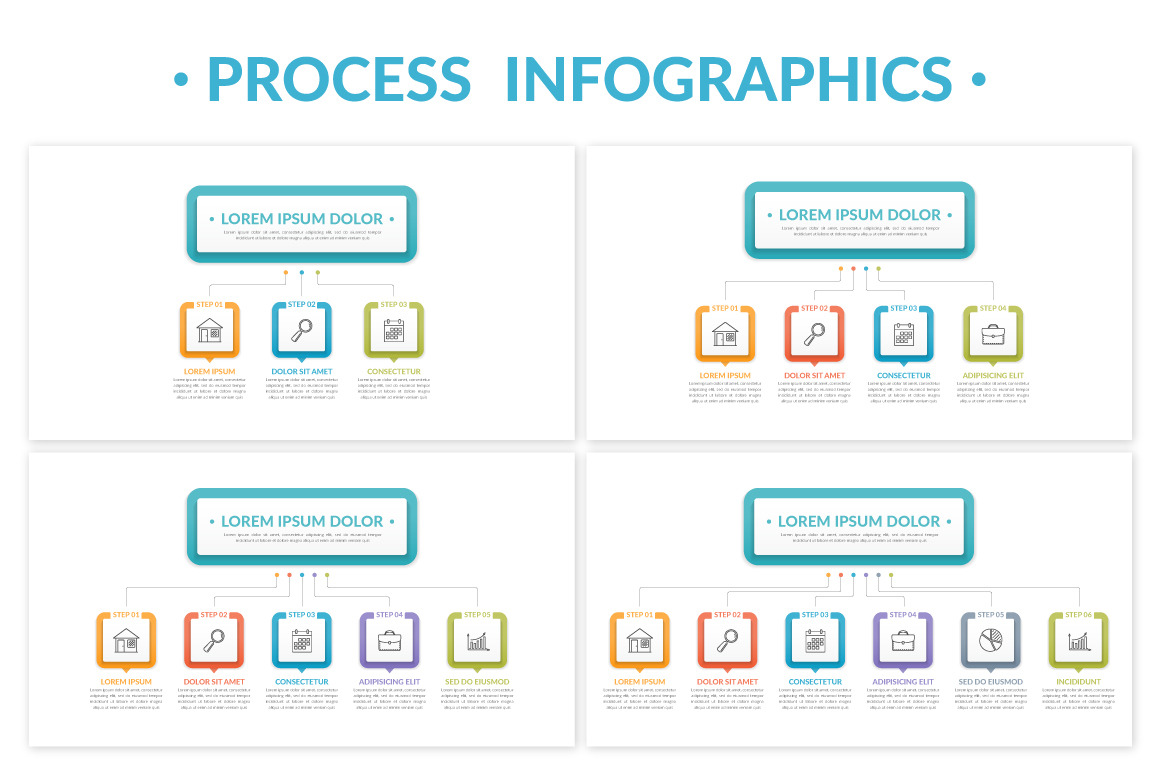 Process Diagrams | Graphics ~ Creative Market