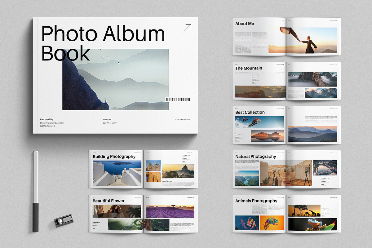 Photo Book Template Landscape, a Brochure Template by E-Type