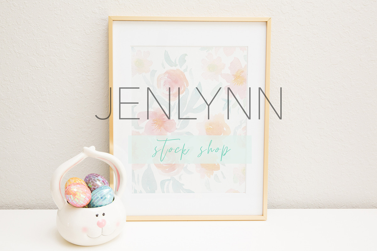 Easter Bunny Spring Frame Mockup, a Print Template by JENLYNN Stock Shop