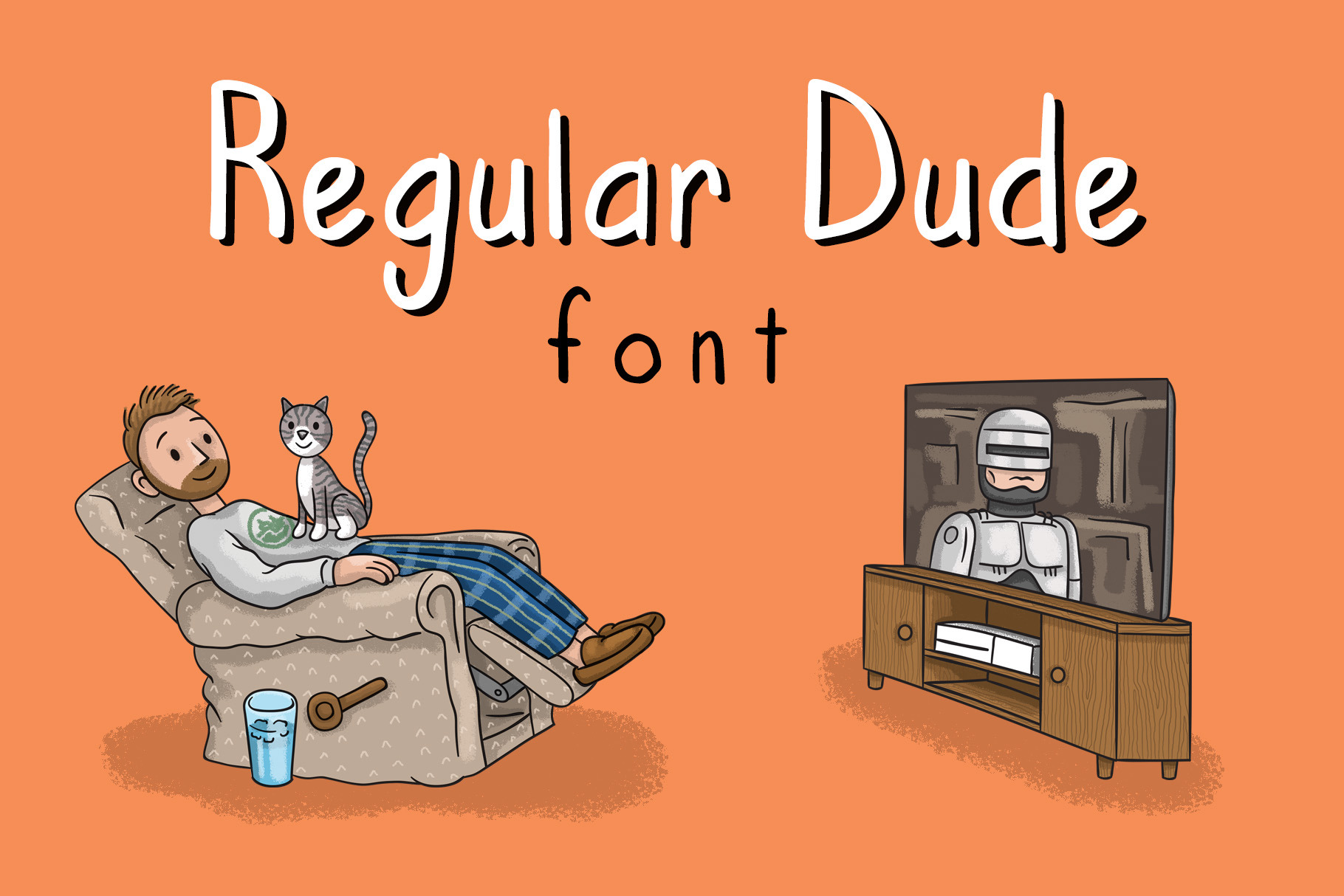 Regular Dude Font, a Sans Serif Font by otto_otto