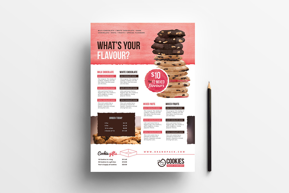 Cookie Shop Templates Pack, a Flyer Template by BrandPacks