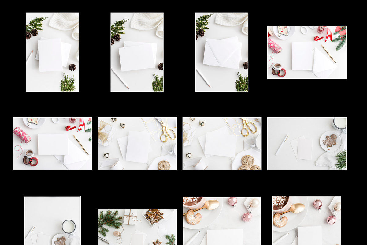 Christmas Holiday Card Mockup Bundle, a Print Template by Styled Stock ...