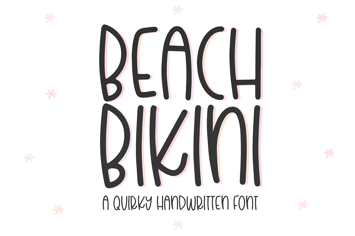 Beach Bikini | Fun Handwritten Font, a Font by KA Designs