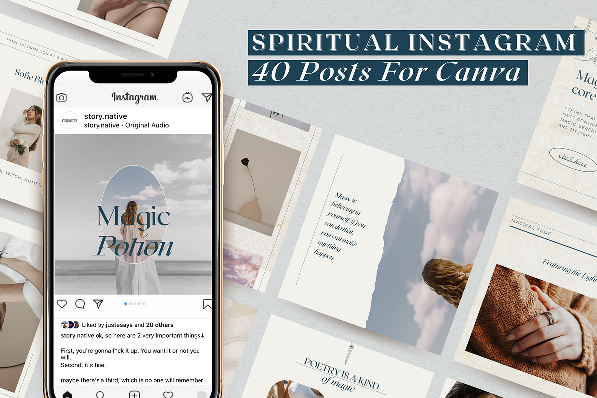 Spiritual Instagram Mystic Template, a Social Media Template by Story ...