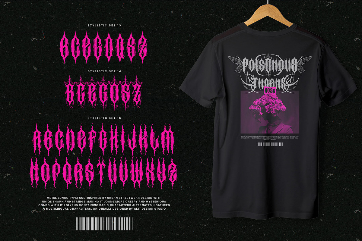 Metal Lung Typeface, a Blackletter Font by alit design