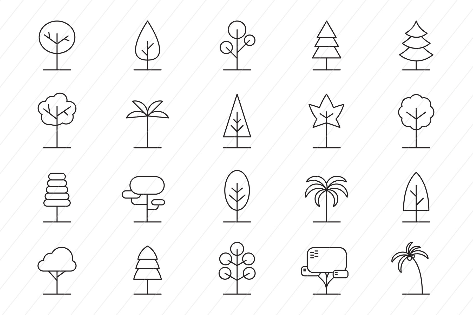 Tree Icons, an Icon by Graphic Pear