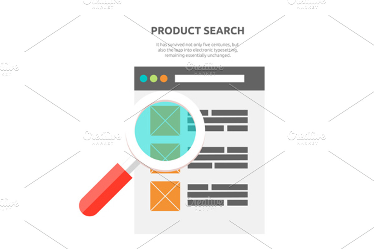 Search Product Website, a Technology Illustration by robuart
