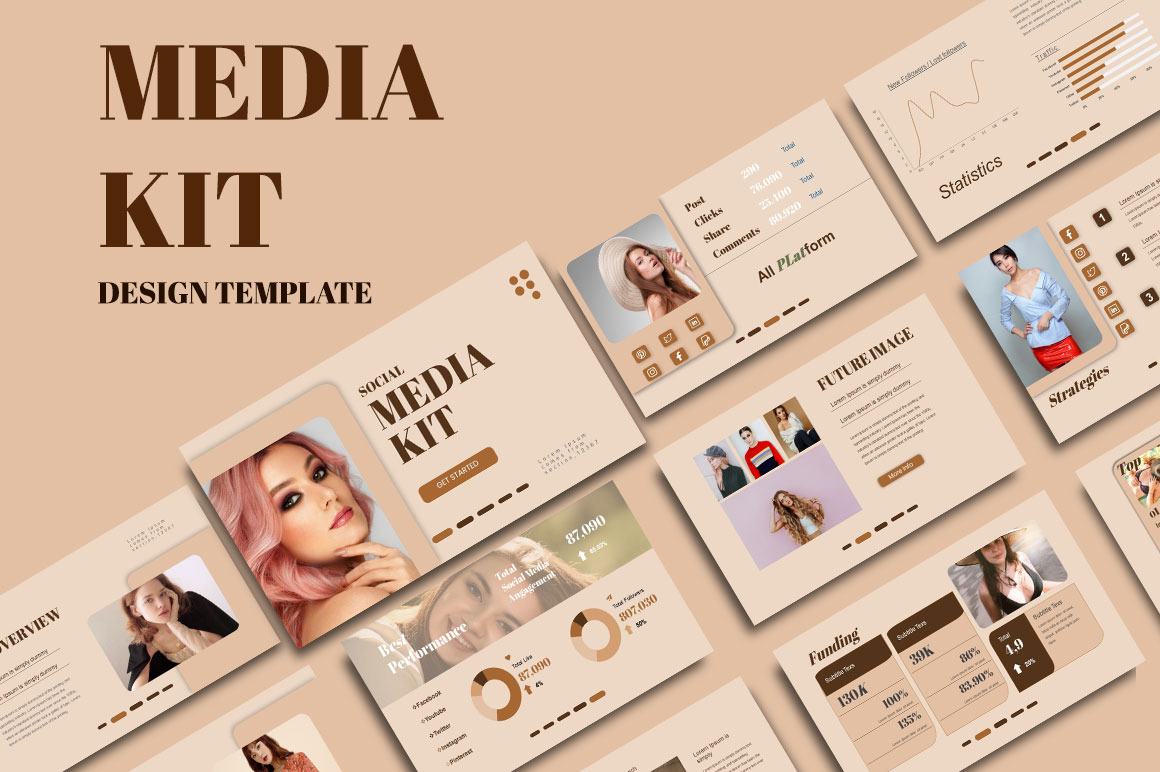 Media Kit Powerpoint, a Presentation Template by yanindesign