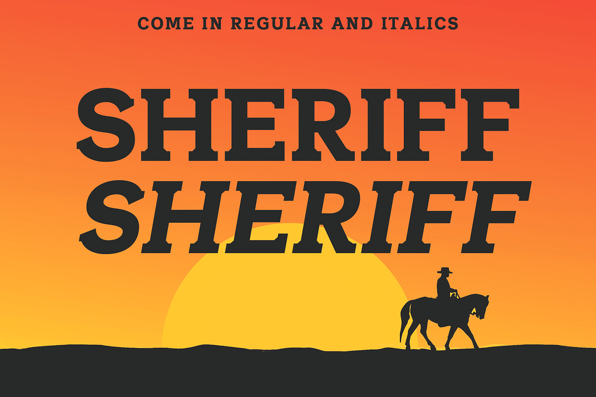 SHERIFF: A Font of the Wild West, a Serif Font by Dene Studios