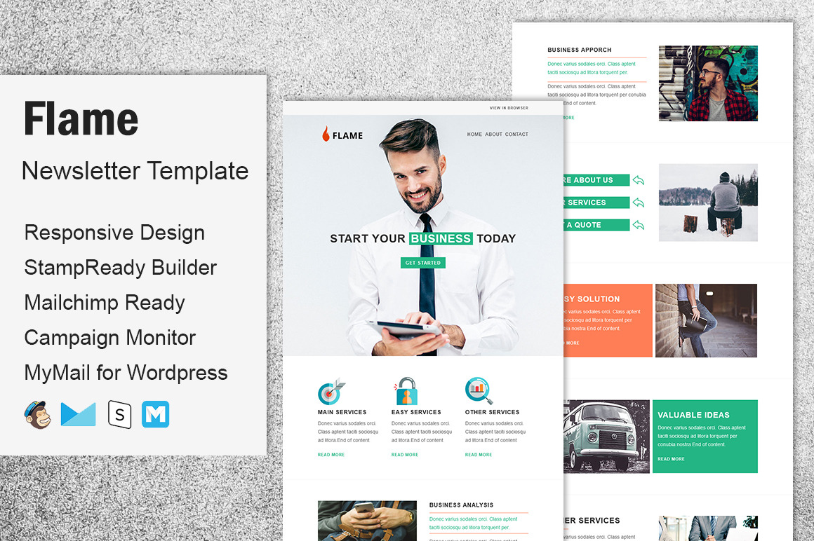 Flame - Responsive Email Template, an Email Template by Pennyblack ...