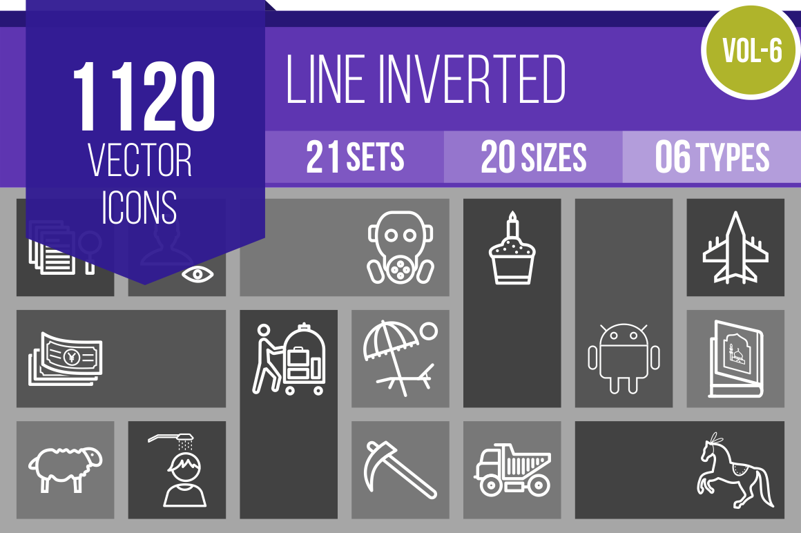 1120 Line Inverted Icons (V6), an Outline Icon by IconBunny | Creative ...