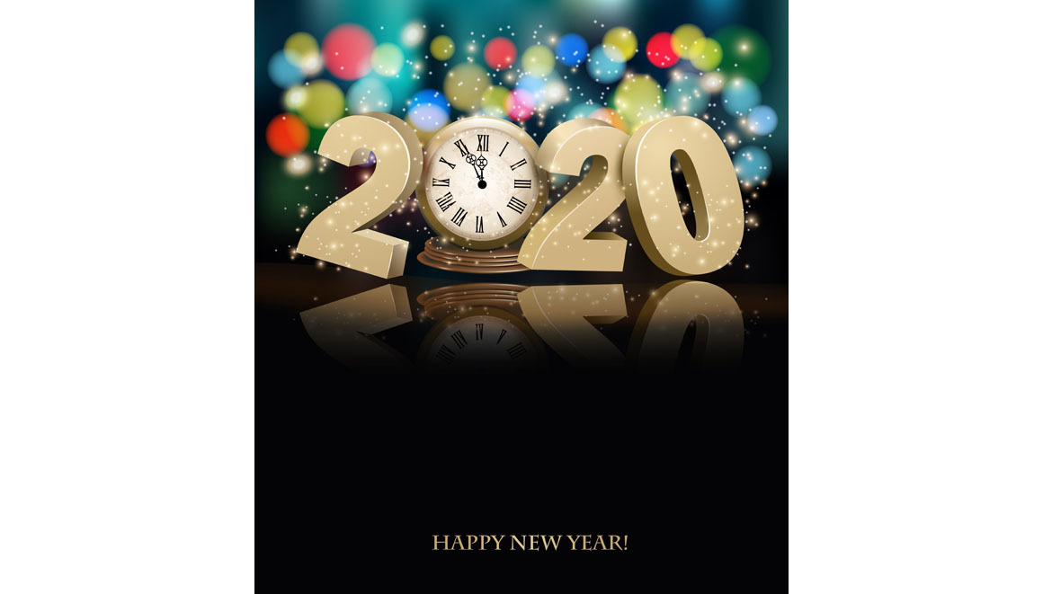 Happy New Year holiday background, an Illustration by ecco