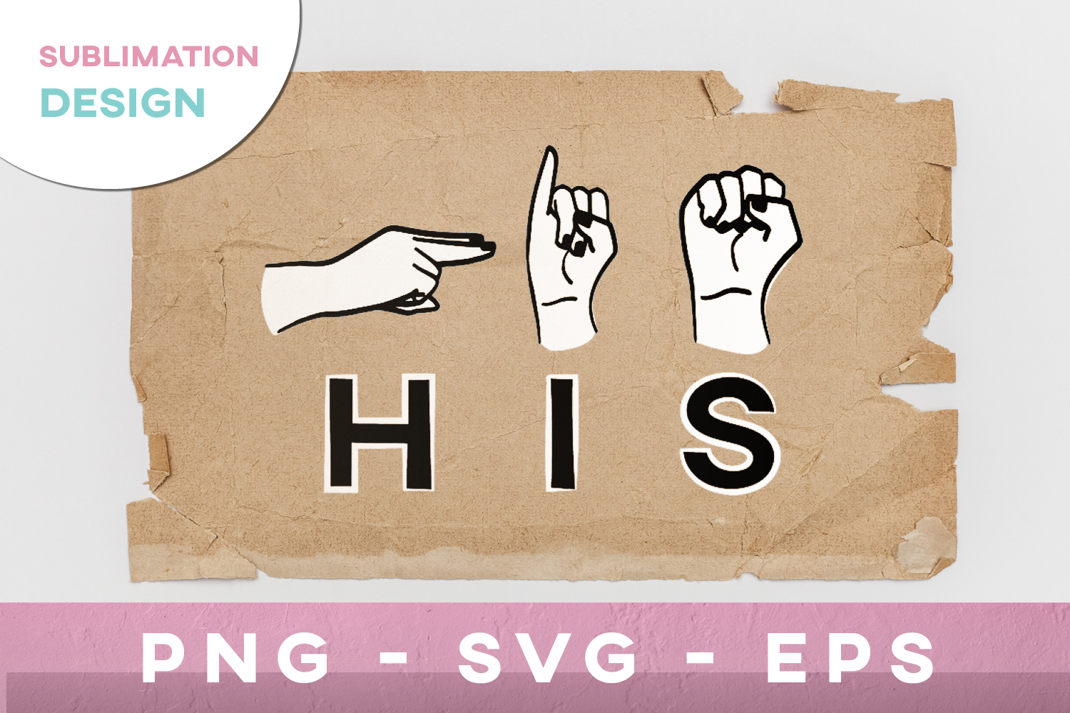 ASL His American Sign Language SVG, a Person Illustration by InkCloudDesign