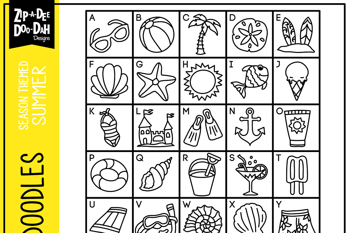 Summer Doodle Font, a Handwritten Font by Zip-A-Dee-Doo-Dah Designs