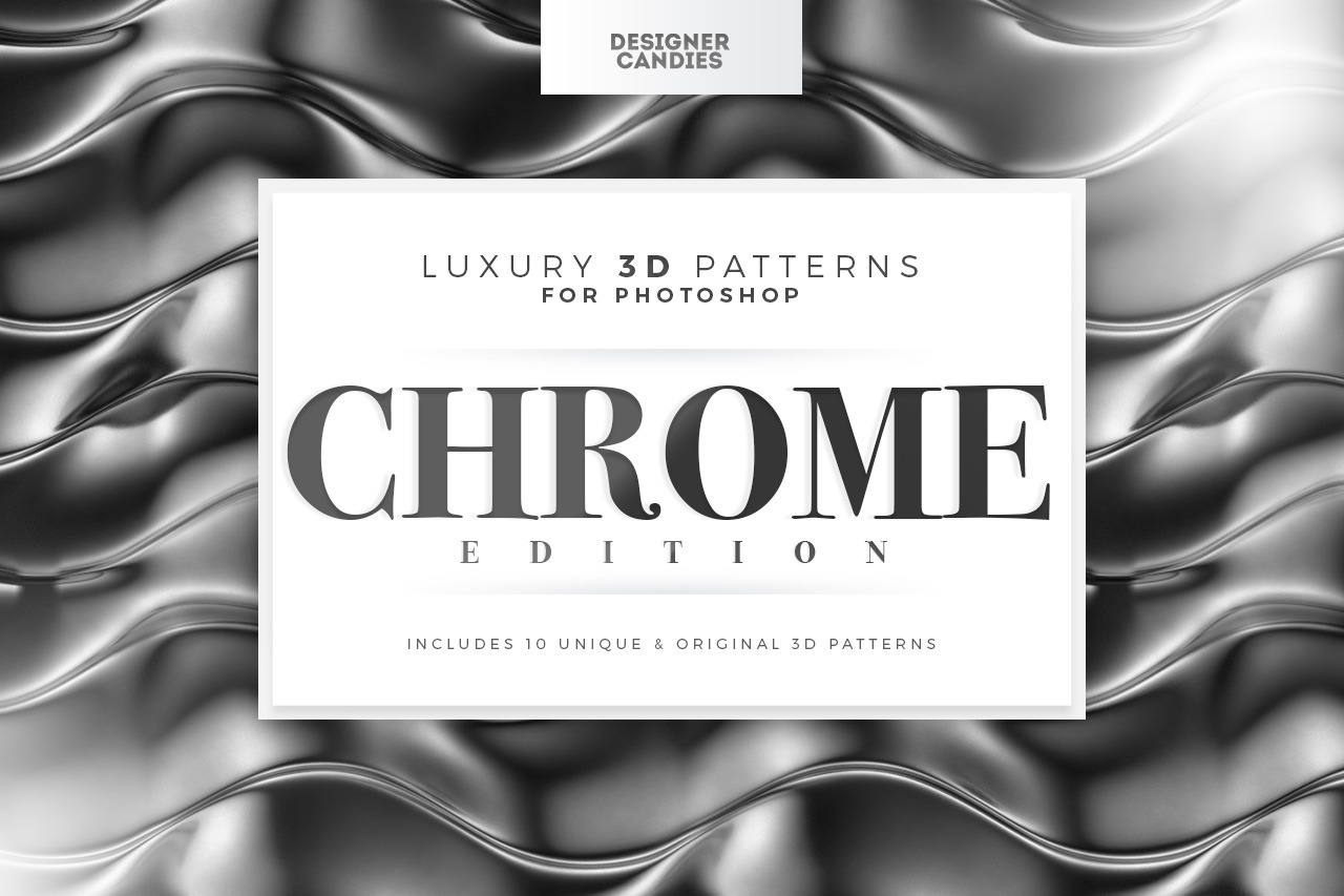 3D Chrome Patterns for Photoshop, a Pattern Graphic by DesignerCandies