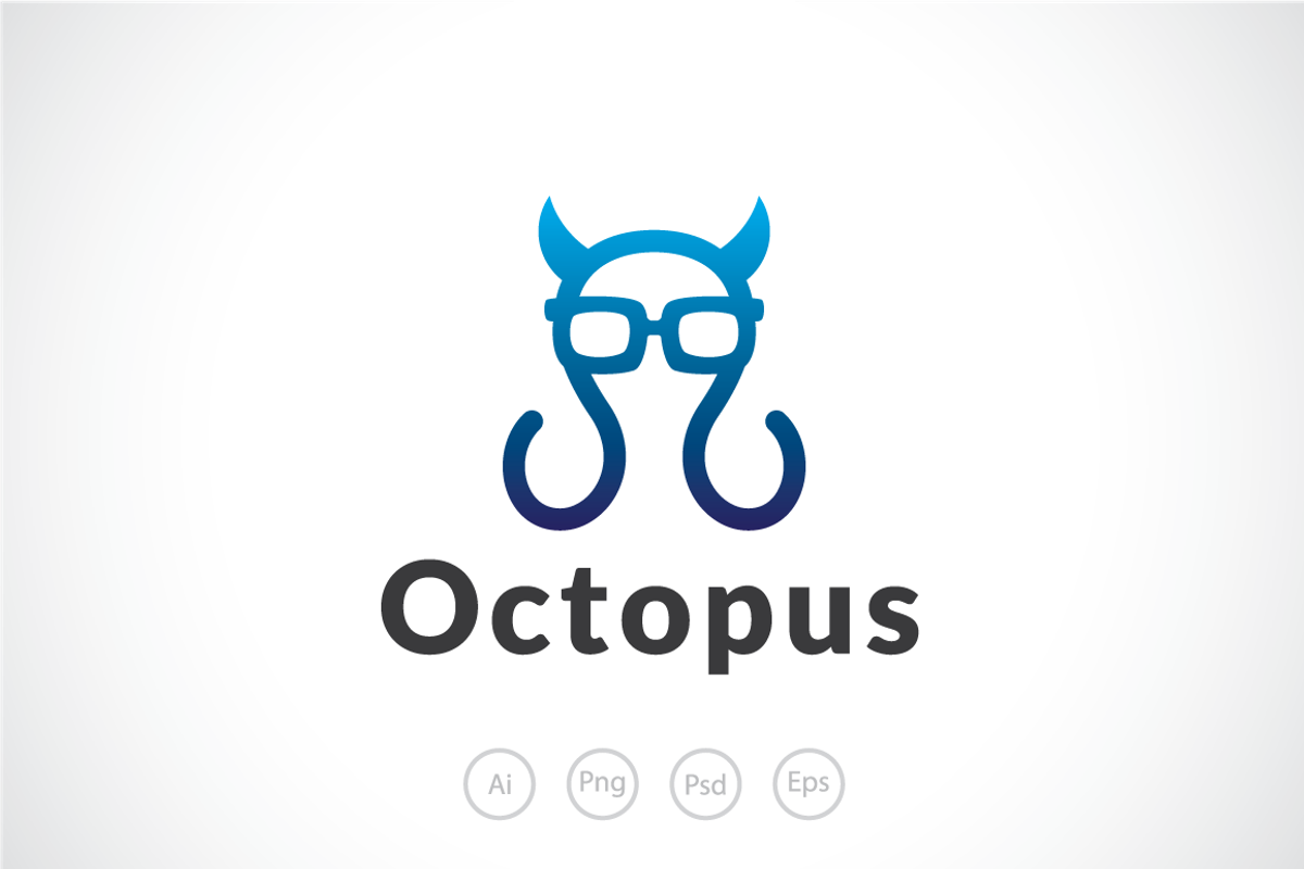 Devil Geek Octopus Logo Template, a Branding & Logo Template by ...
