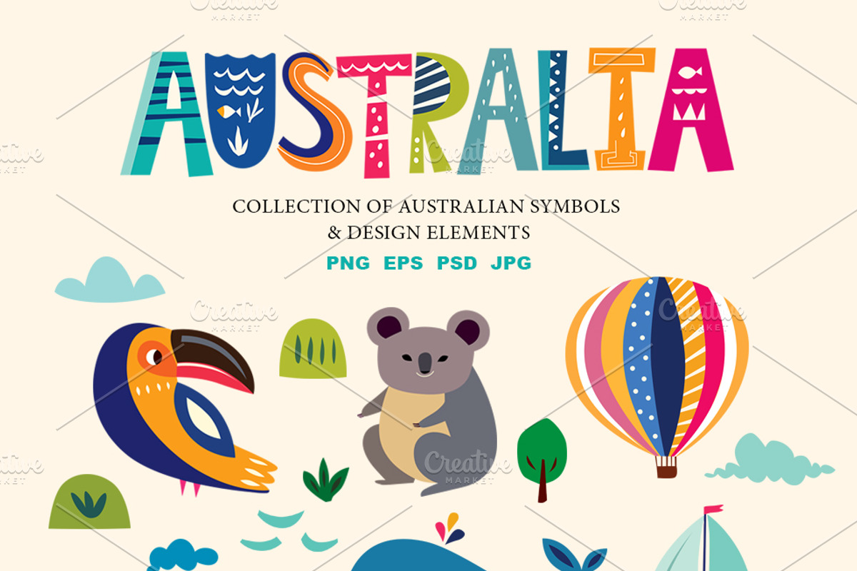 Australian symbols, an Animal Illustration by MoleskoStudio