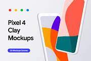Pixel 4 & 4 XL - 20 Clay Mockups, an Android Mockup by Asylab