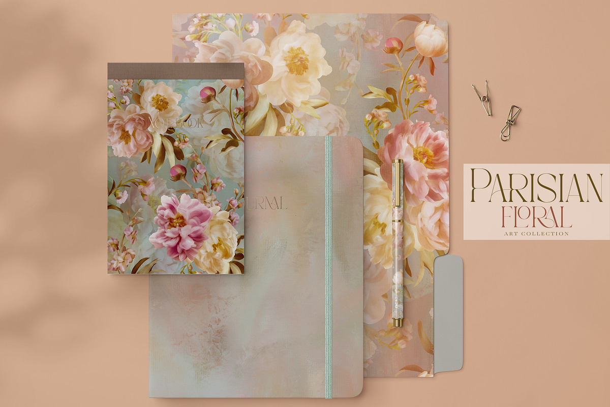 Parisian Floral Art Collection, a Decorative Illustration by Eclectic ...