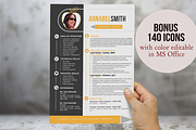 2 in 1 modern teacher Word resume, a Resume Template by Inkpower