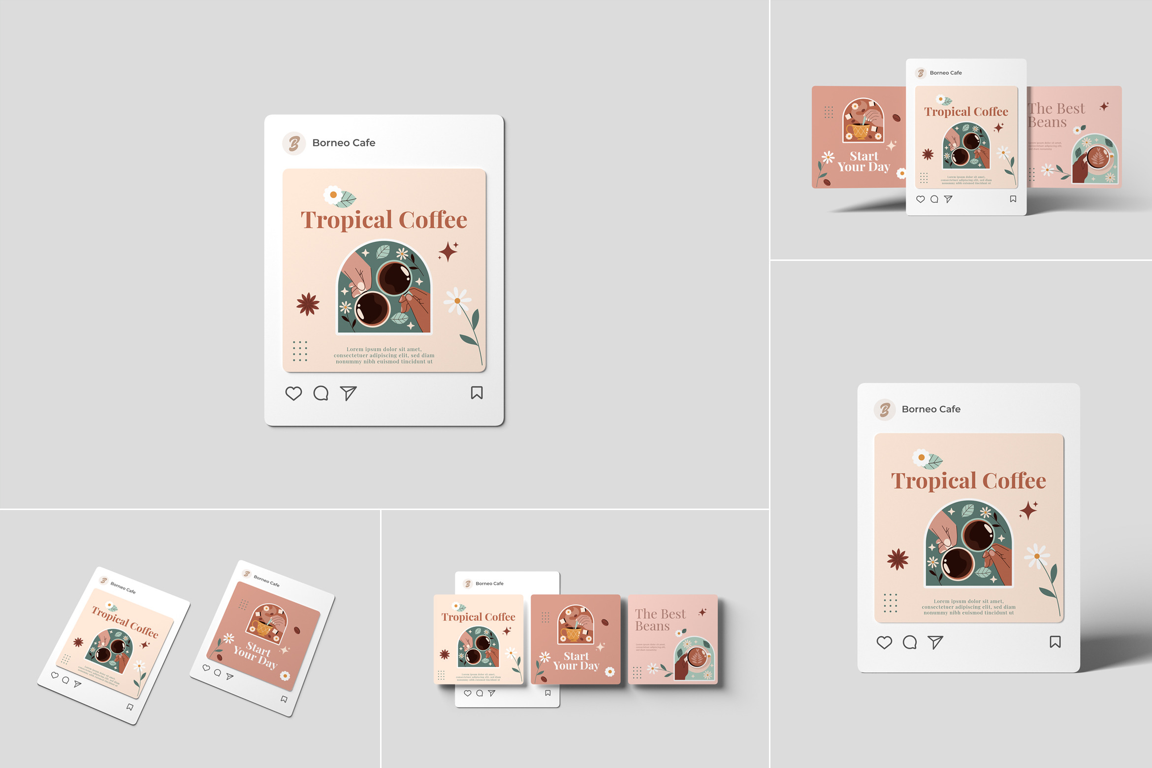 Social Media Post Mockups, an Advertising Mockup by artimasa