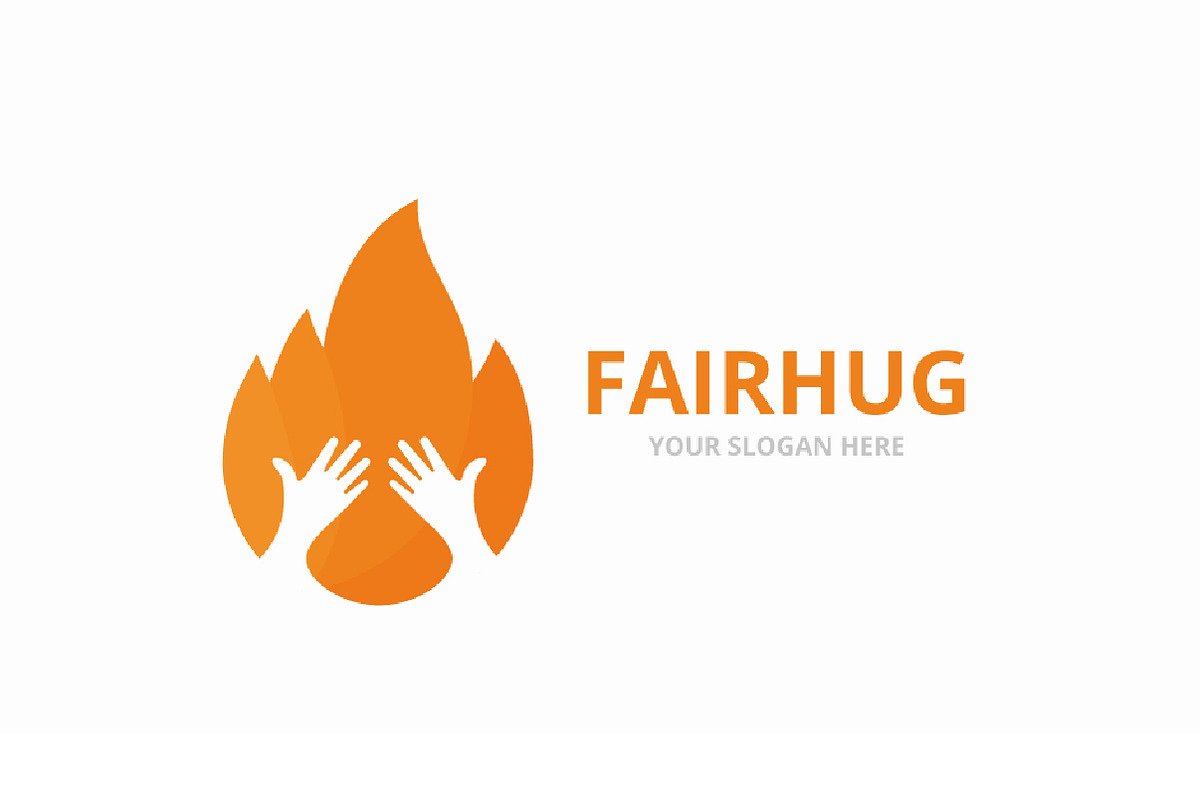 Vector fire and hands logo, a Branding & Logo Template by GraphiShop