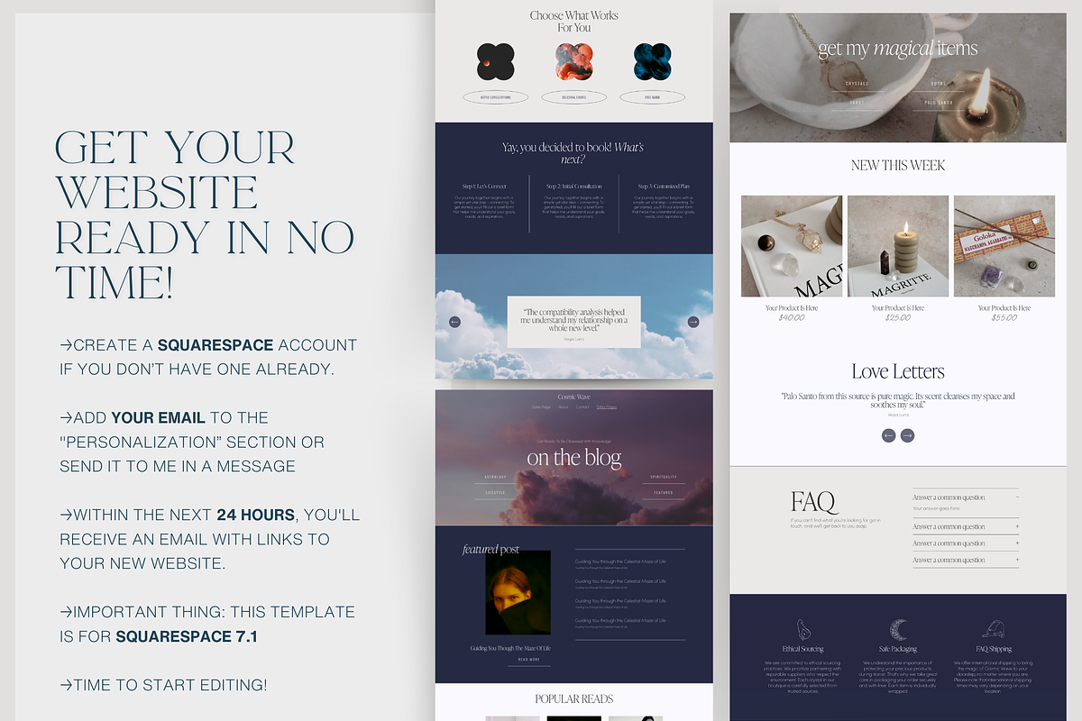 Astrology Website Spiritual Template, a Squarespace Template by Story Native