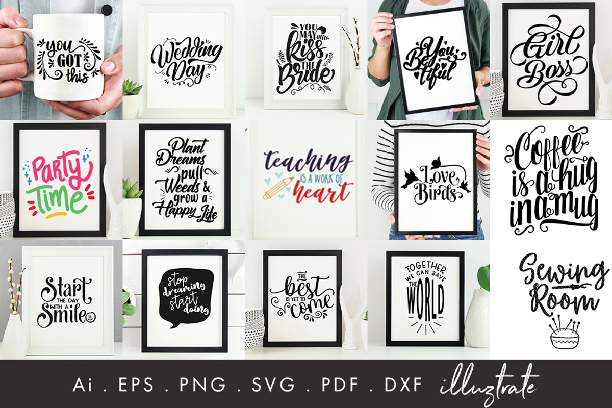 SVG Cut File Bundle - 75 SVG Designs, an Illustration by illuztrate