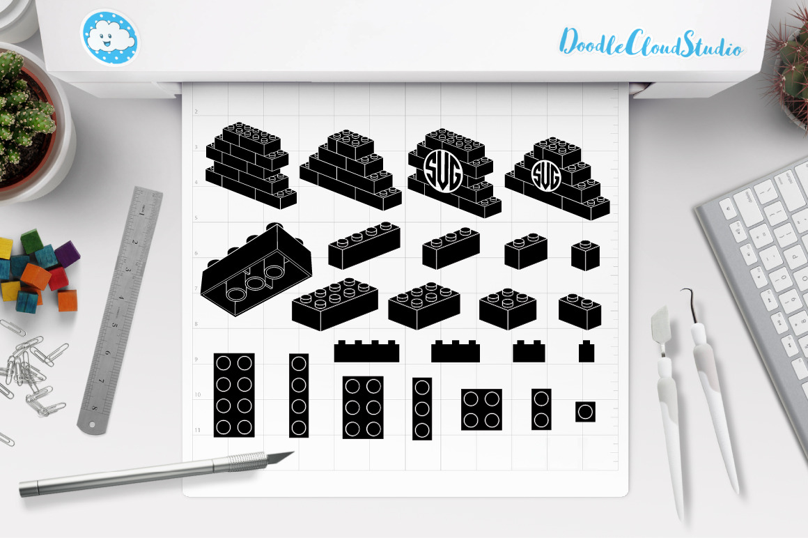 Bricks SVG, Building Blocks SVG, an Illustration by Doodle Cloud Studio