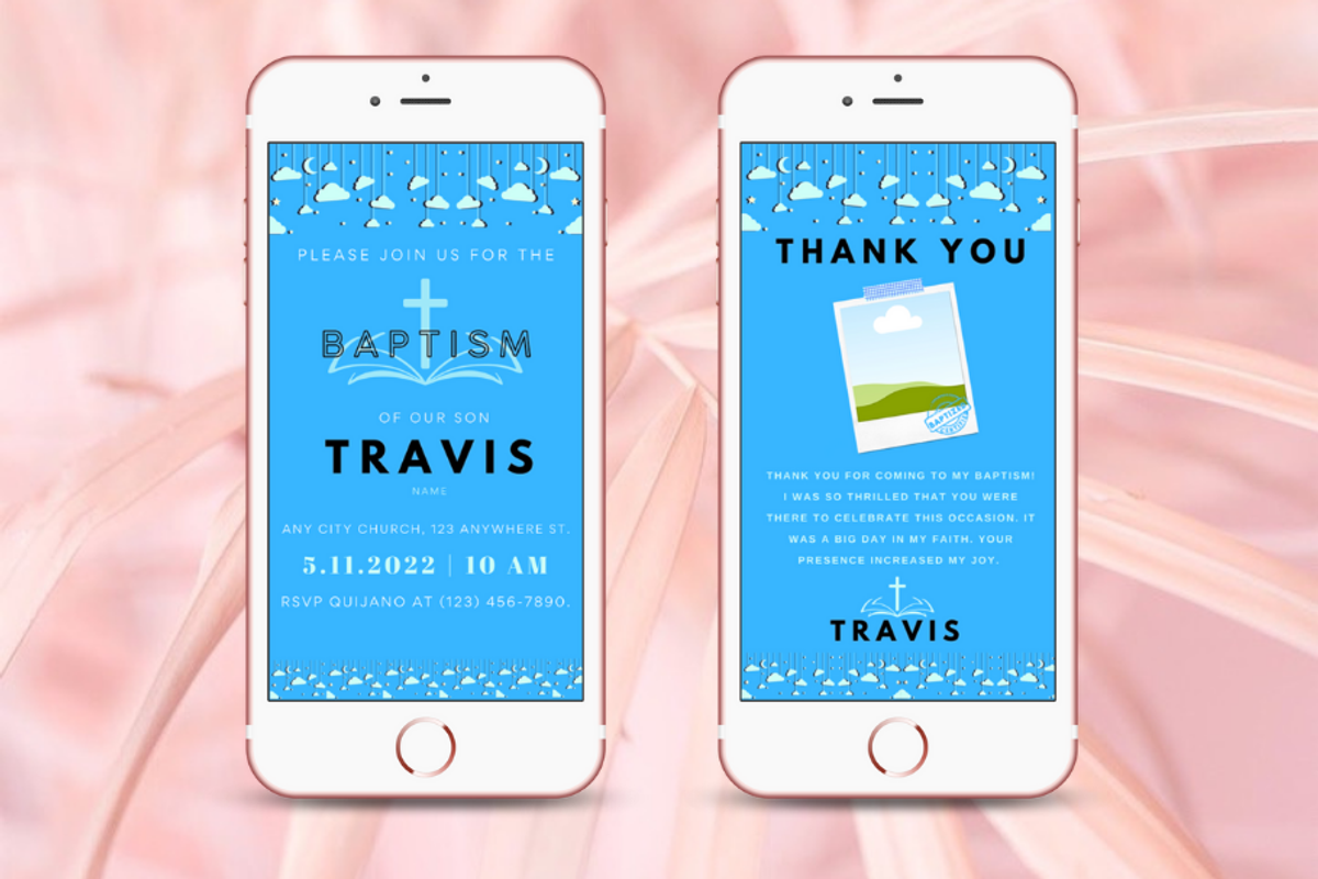Invitation and thank you card, a Templates & Theme by Dezaining ...
