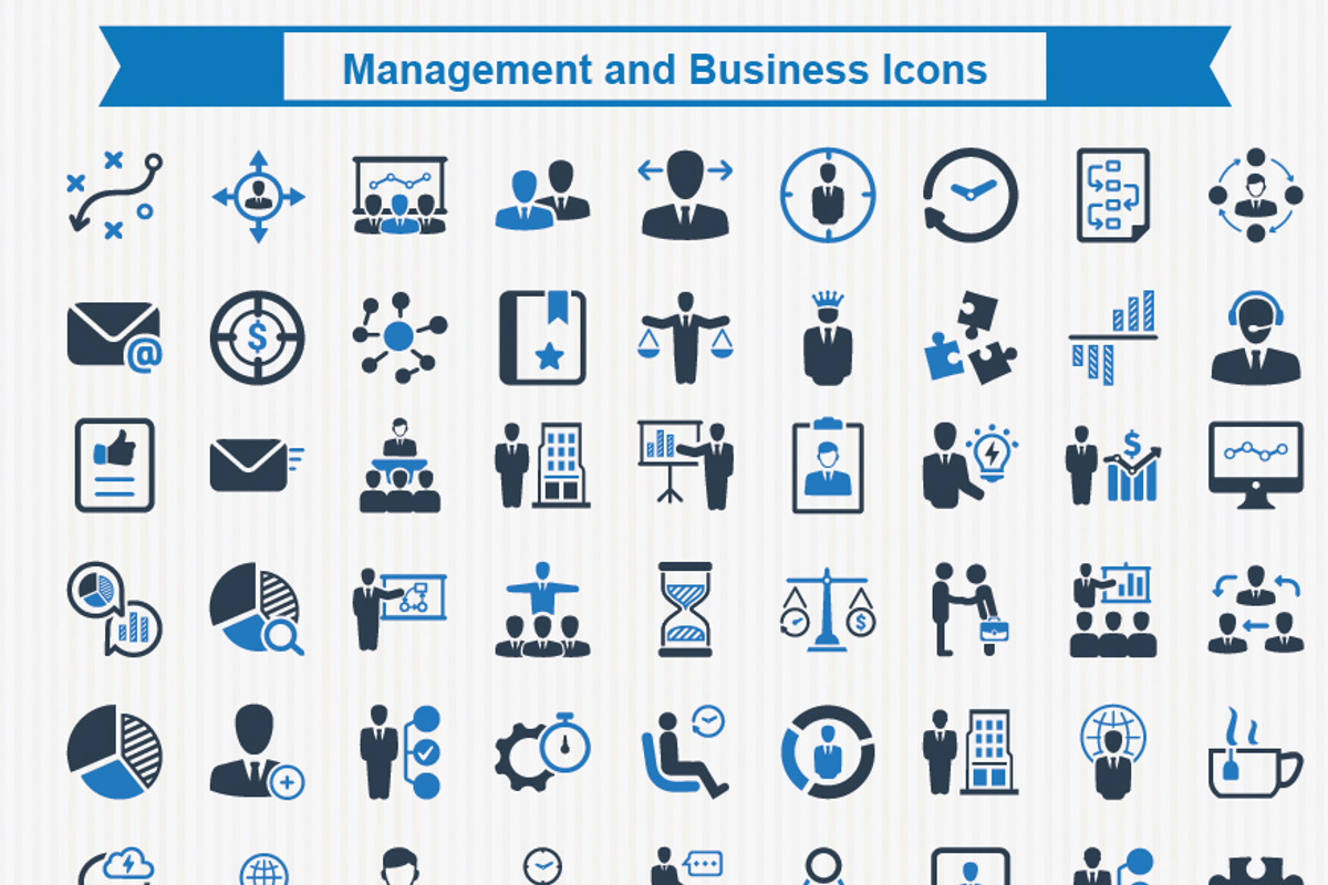 Management and Business Icons, an Icon by Symbolic Language