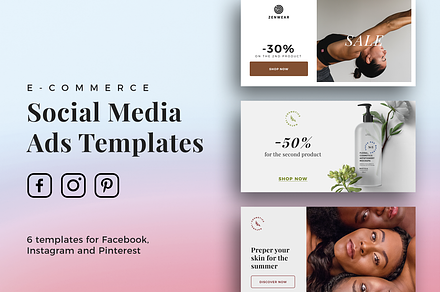 15 Instagram Templates vol.1: Promo | Social Media Templates ~ Creative ...