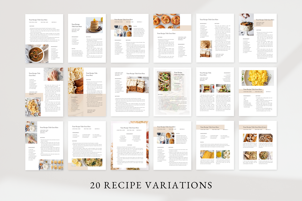 Aesthetic Cook Book Template, a Magazine Template by ShopRShop