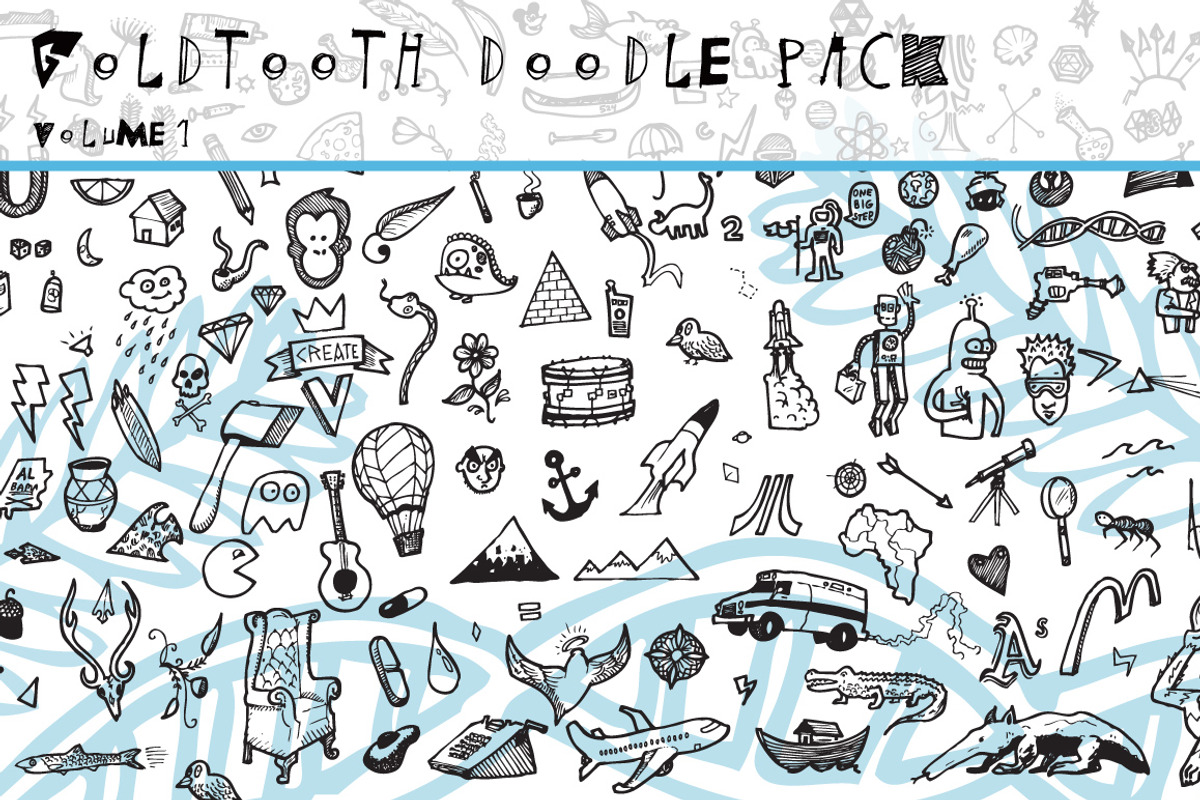 Doodle Pack Volume 1, an Illustration by Outback Design Co.