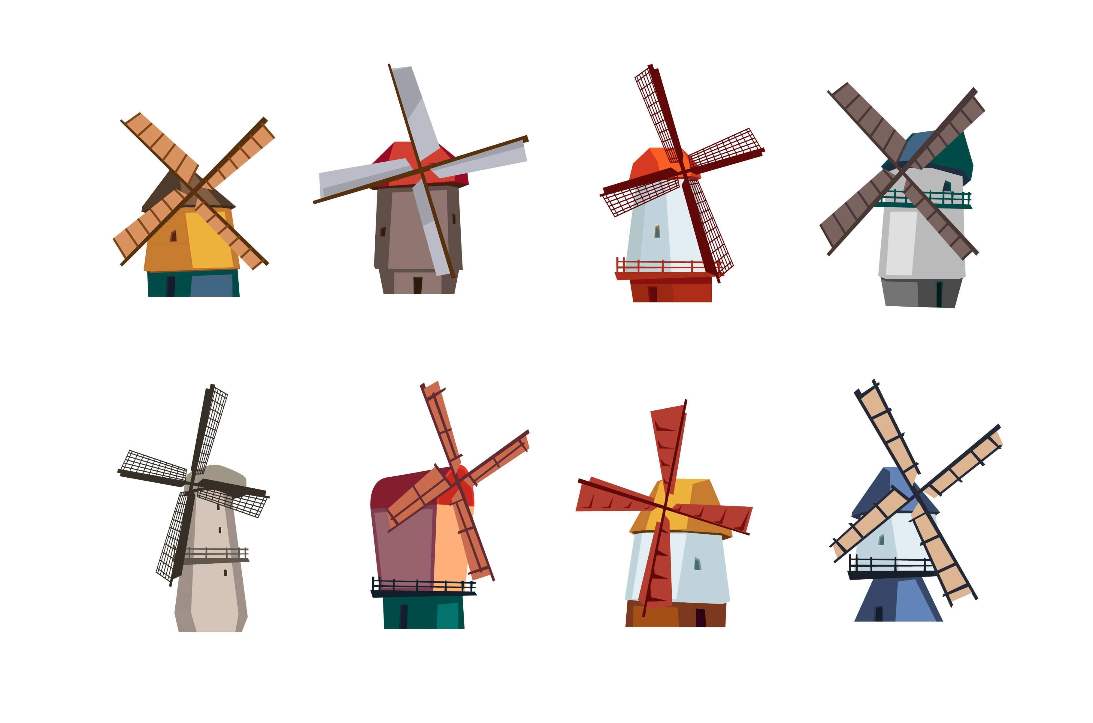 Set of old traditional dutch, an Object Graphic by Sabelskaya