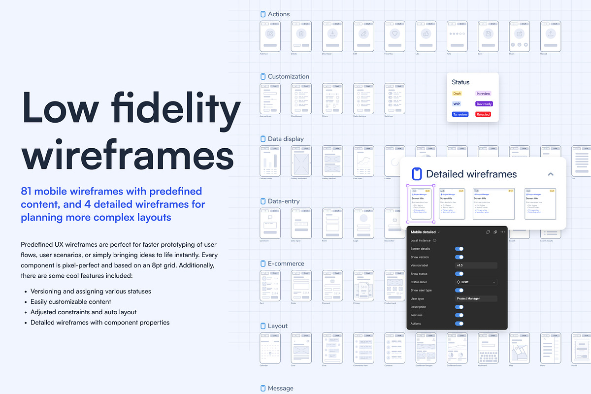 Blueflow v1.1 UX toolkit for Figma | Creative Market