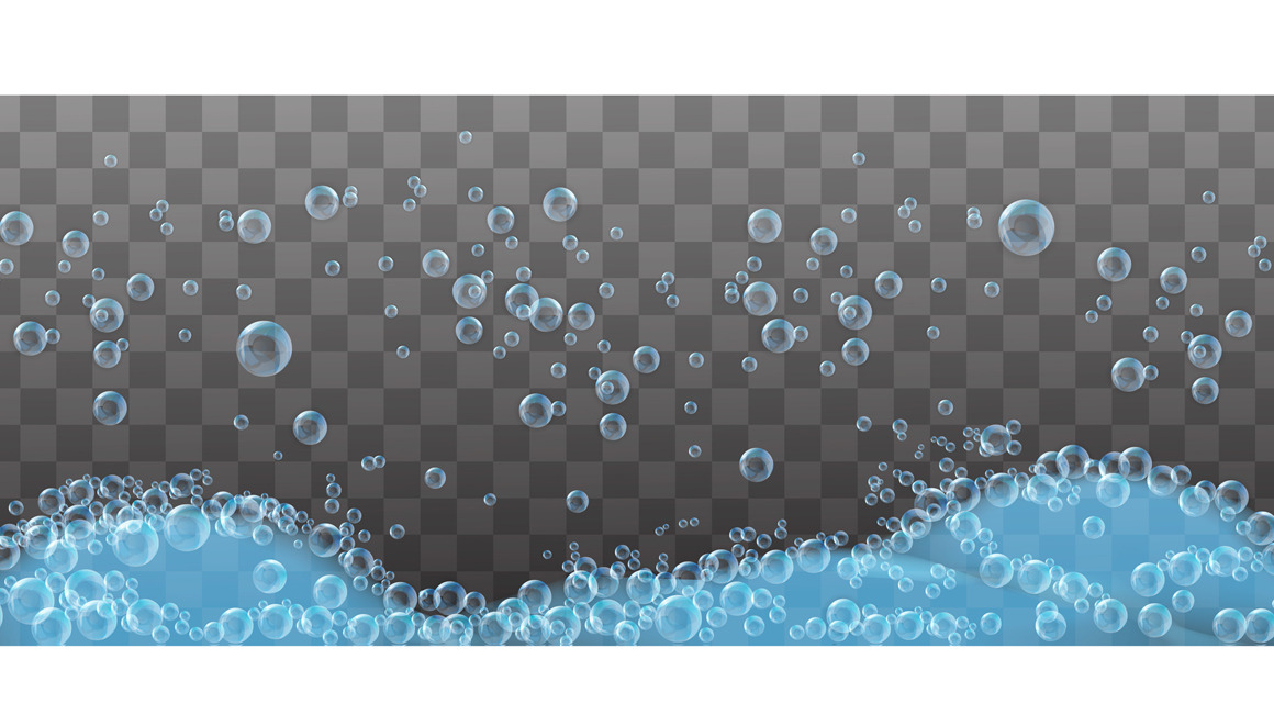 Transparent soap foam and bubbles, a Texture Illustration by ecco