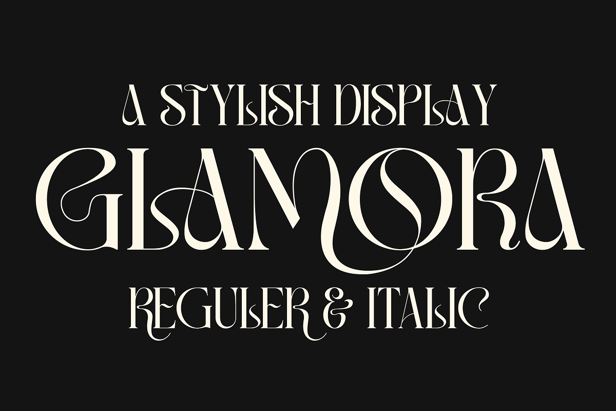 Glamora Stylish Display Font, a Serif Font by Storytype Studio