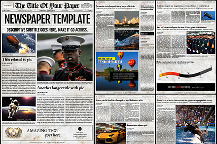 5 Newspaper Style Templates Bundle, a Magazine Template by Newspaper ...