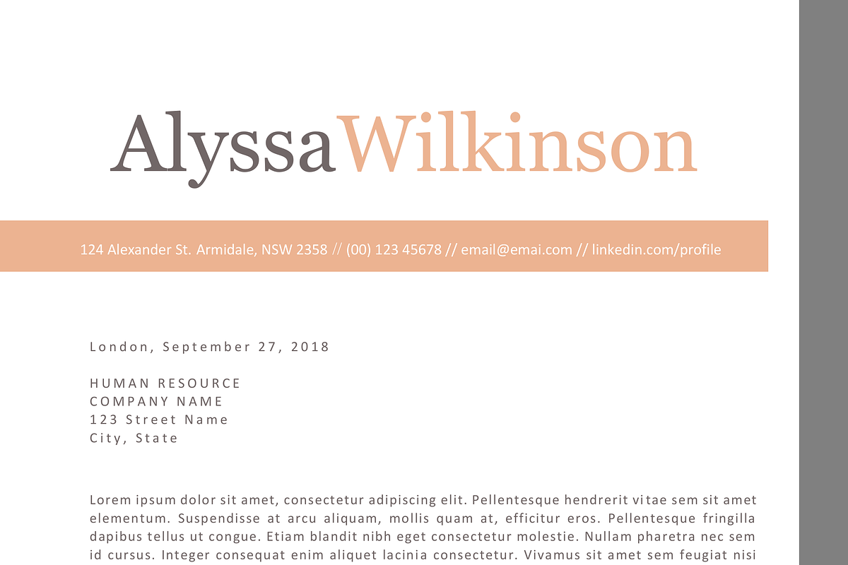 Corner border modern resume, a Resume Template by Inkpower